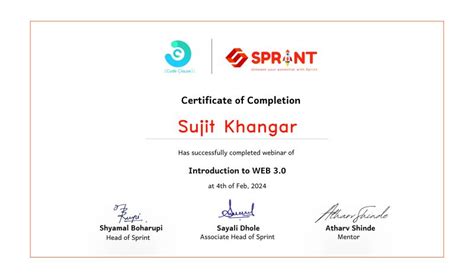 Sujit Khangar On Linkedin Web3certified Codeclause Digitalfrontier Web3intro