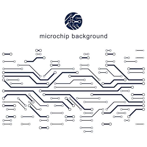 Premium Vector Futuristic Cybernetic Scheme Vector Motherboard