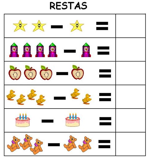 Imagenes De Restas Para Niños Imagui
