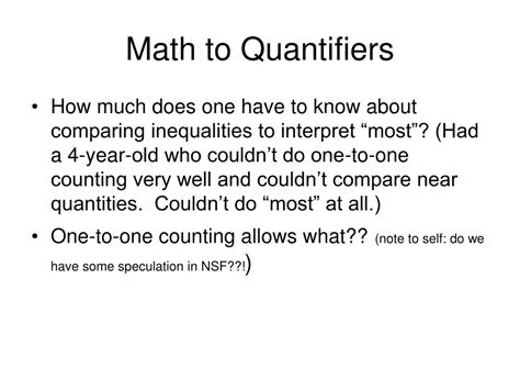 Ppt The Relationship Between Quantifiers And Math A Proposal Powerpoint Presentation Id 270848