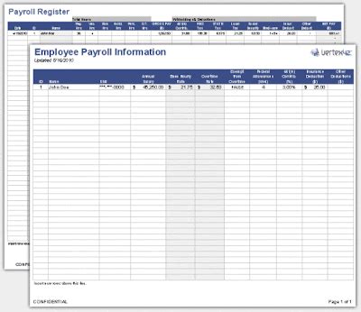 Free Download Programs Employee Payroll Template