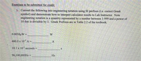 Solved Exercises To Be Submitted For Credit 1 Convert The