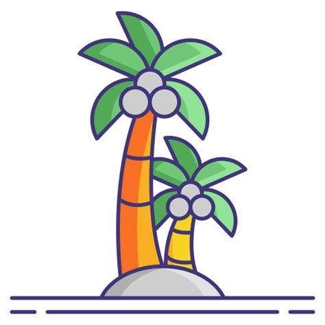 Palm Tree Flaticons Lineal Color Icon Palm Tree Flaticons Lineal Color Icon
