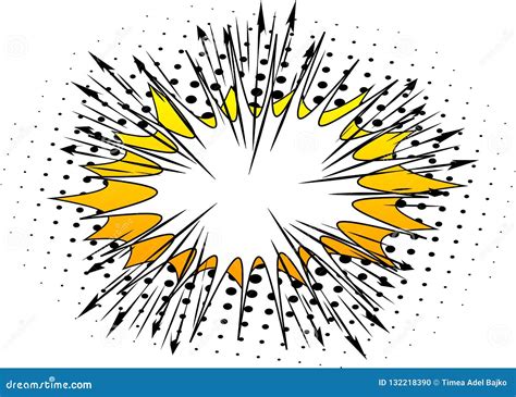 Vector Comic Book Abstract Explosion Cartoon Blank Background Stock
