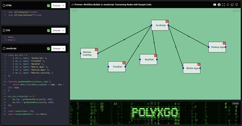 Workflow Builder In Javascript Connecting Nodes With Sample Code