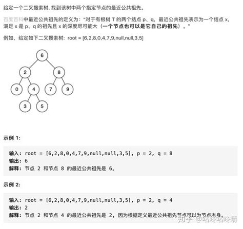 力扣 235 二叉搜索树的最近公共祖先 知乎