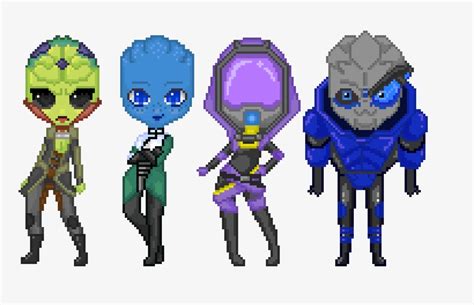 Download Mass Effect Art Sprite Mass Effect Tali Pixel Art