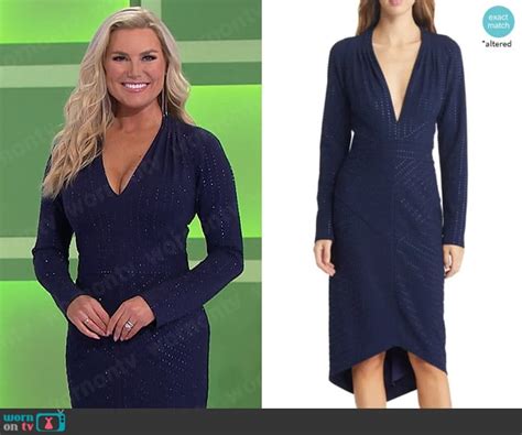 Wornontv Rachels Navy Rhinestone Studded Dress On The Price Is Right