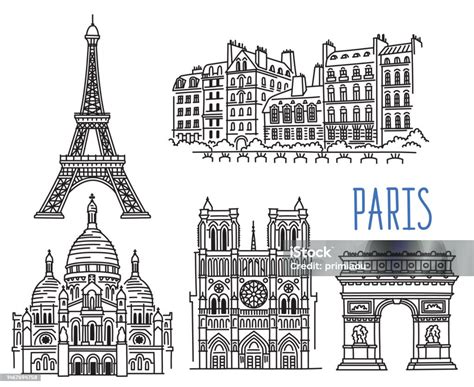 프랑스 파리의 건축 랜드마크 및 기념물 파리 일 드 프랑스에 대한 스톡 벡터 아트 및 기타 이미지 파리 일 드 프랑스