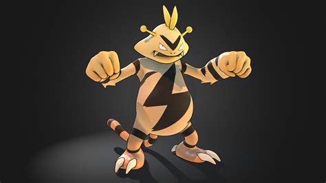 Electabuzz Pokemon 3d Model By 3dlogicus Cb8a3e2 Sketchfab
