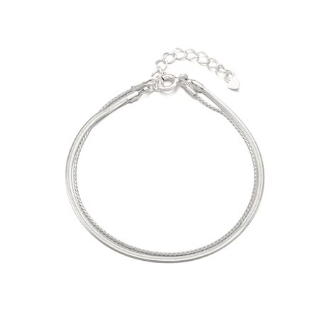 클레어 레이어드 실버팔찌 Oysb21d325 52 000원 아몬즈 주얼리