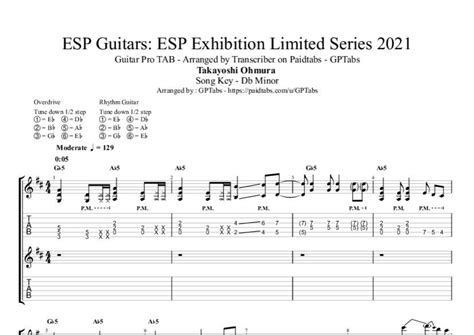 Esp Guitars Esp Exhibition Limited Series 2021 Takayoshi Ohmura Tab