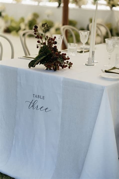 Linen Table Numbers Found Collective