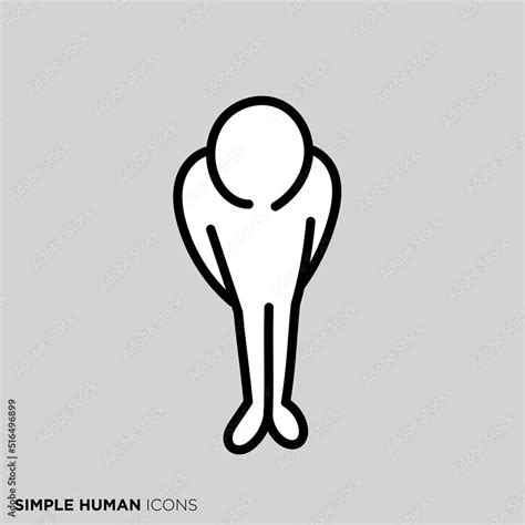 シンプルな人物のポーズイラスト 「お辞儀する人」 Stock ベクター Adobe Stock