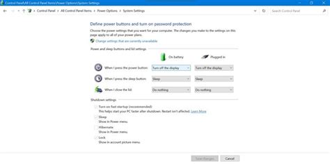 Set Laptop Power Button To Turn Off Screen