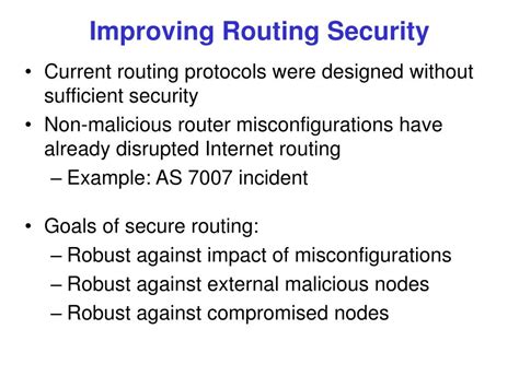 Ppt Securing Routing Protocols Powerpoint Presentation Free Download
