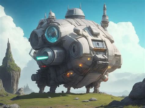 Premium Ai Image A Fantasy Space Robot A Backpack In The Shape