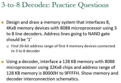 solved 3 to 8 decoder practice questions design and draw a