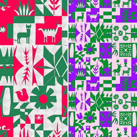 Honduran Lenca Pottery Patterns With Geometric Shapes And An Creative Abstract Geometric Vector