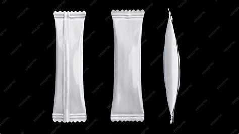 Premium Photo Long Candy Wrapper Packaging White Polyethylene Package