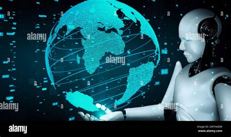 Futuristic Robot Artificial Intelligence Huminoid Ai Data Analytic