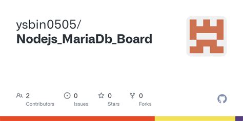 Github Ysbin0505nodejsmariadbboard