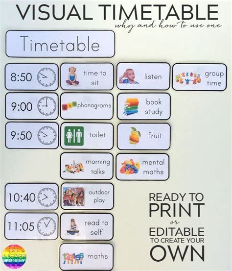 Why And How To Use A Visual Timetable Effectively Artofit