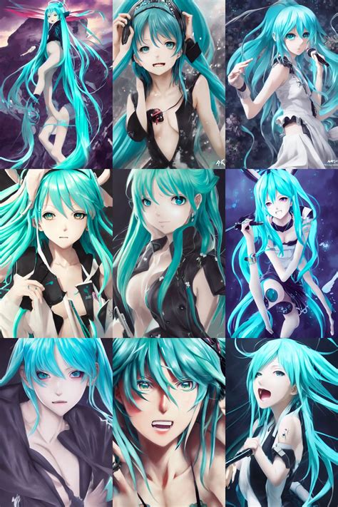 Miku Hatsune Singing Extremely Detailed Eyes Full Stable Diffusion Openart