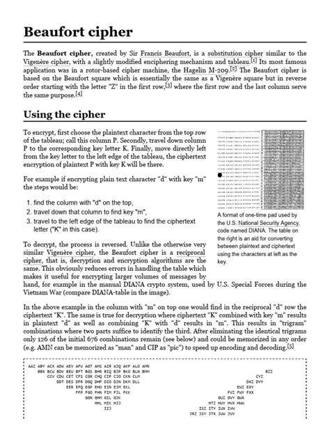 Beaufort Cipher Pdf Military Communications Espionage Techniques