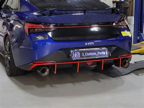 아반떼n 바디킷 튜닝 리어 디퓨져 연장킷 장착 했어요 ~ 네이버 블로그