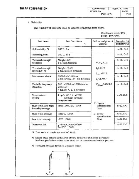Pc817 Datasheet 8 11 Pages Sharp Device Specification For Photocoupler
