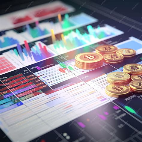 premium ai image cryptocurrency data charts white background white