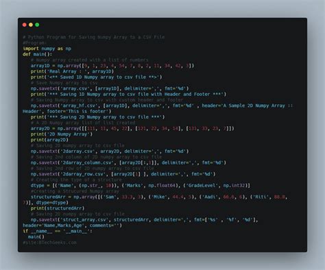 Save Numpy Array As Csv How To Save Numpy Array To A Csv File Using Numpysavetxt In Python