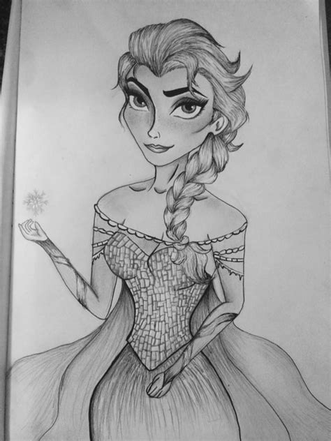 Elsa Sketch Snowqueen Elsa Frozen Art Sketch Pencil Fanart Disney Sketches Snow Queen