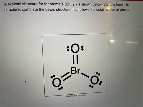 Answered A Skeletal Structure For For Bromate… Bartleby