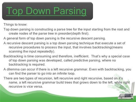 Top Down And Botttom Up Parsing