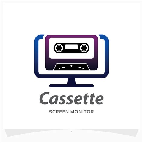 Cassette Screen Monitor Logo Design Template 14797618 Vector Art At Vecteezy