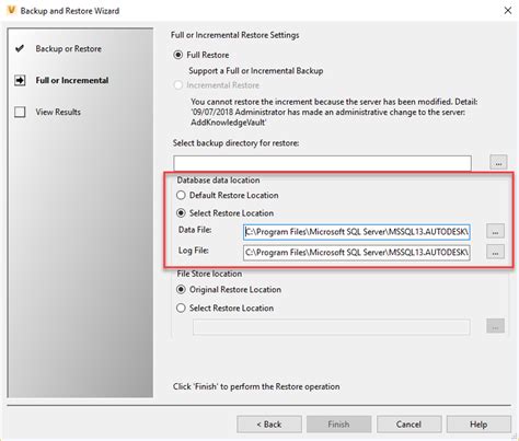 vault adms console backup restore fails with the error operating system error 3 the system