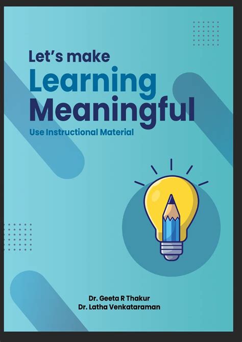 Lets Make Learning Meaningful Use Instructional Material Ebook Thakur Dr Geeta R