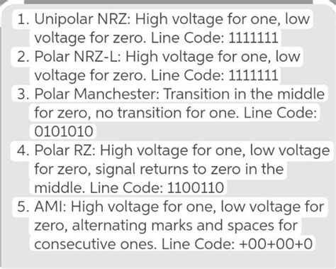 Solved 1 Unipolar Nrz High Voltage For One Low Voltage