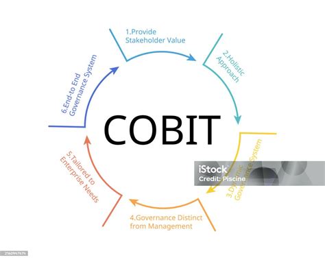 Cobit Governance System Principles 6 Principle Stock Illustration