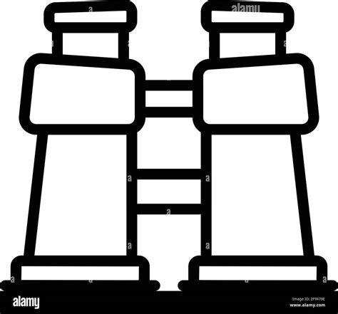 Safari Binoculars Icon Outline Safari Binoculars Vector Icon For Web Design Isolated On White