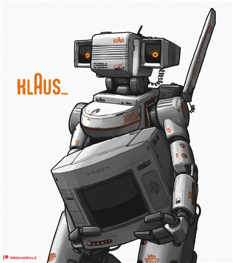Sketch Of A Robot Designed By Klaus A West German Company In My Cassette Futurist World R