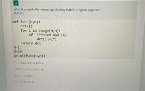 Solved What Is Printed After Executing Following Python