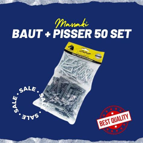Jual Baut Skrup Fiser Sekrup Set S6 S8 S10 S12 Dinding Tembok Pvc