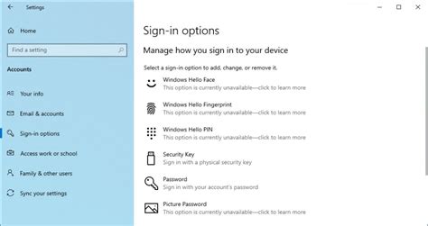how to disable windows hello in windows 10