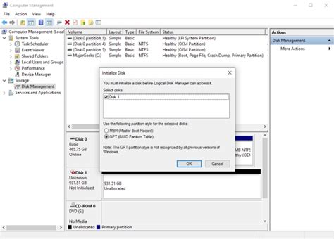 Gpt Guid Partition Table Or Mbr Master Boot Record When Partitioning A Drive Majorgeeks