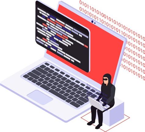 Hacker Realistic Composition Royalty Free Vector Image