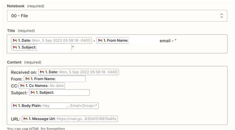 Gmail To Evernote Keep Html Format Of Email Zapier Community