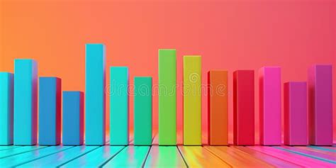 Colorful Bar Charts Finance Business Stock Market Statistics